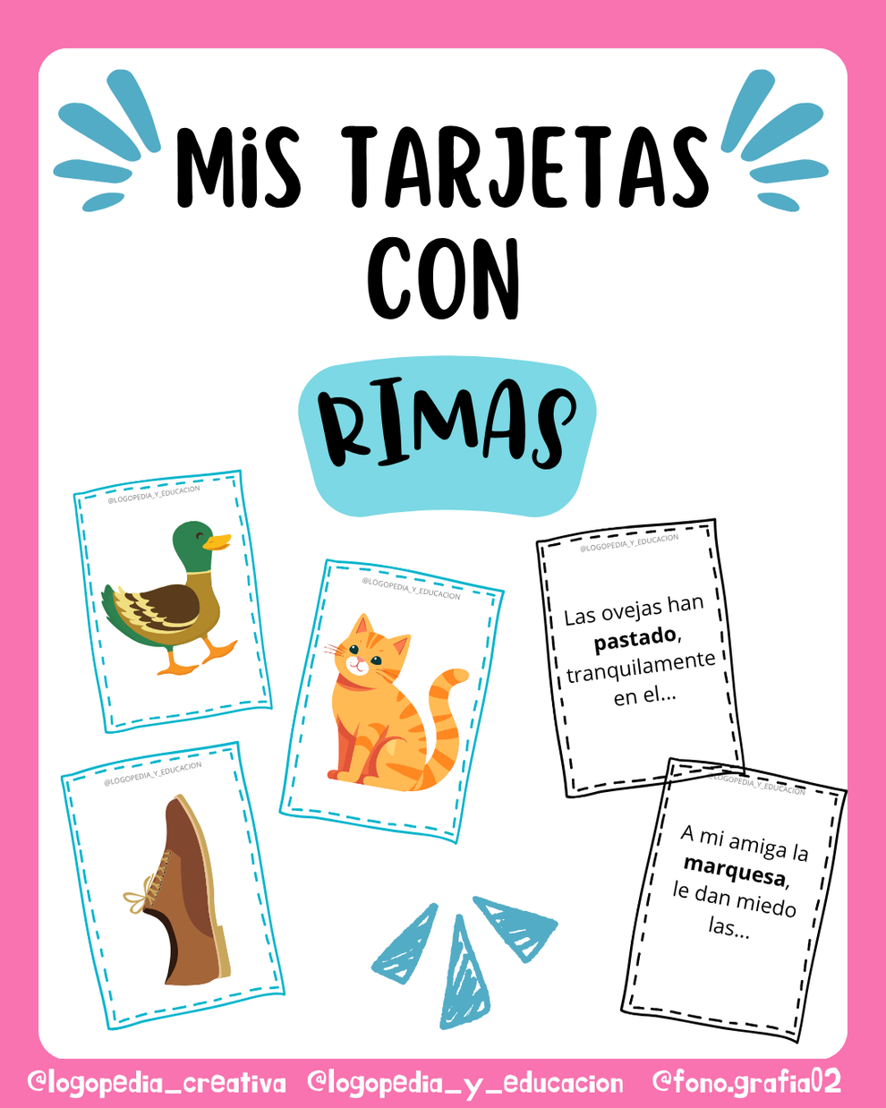 Flashcards de rimas – Logopedia Creativa