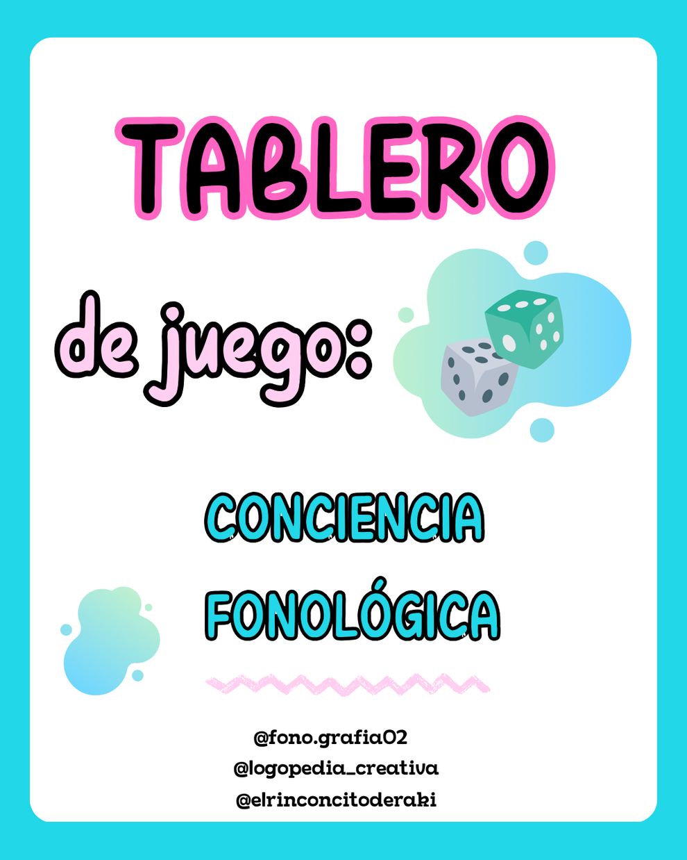 Tablero de Juego: Conciencia Fonológica – Logopedia Creativa