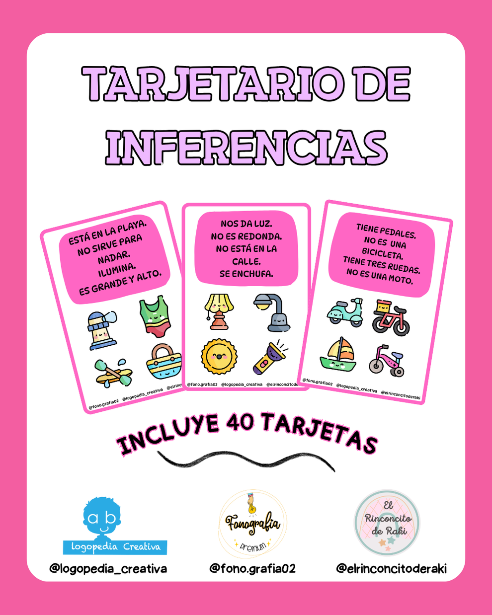 Inferencias (40 tarjetas) – Logopedia Creativa