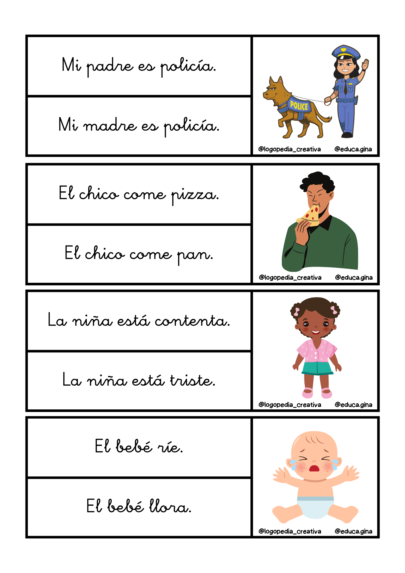 Tarjetas de Comprensión Lectora: cuaderno completo – Logopedia Creativa