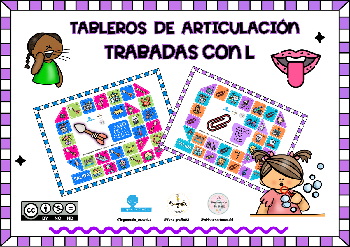 Súper TABLEROS DE ARTICULACIÓN – Sílabas trabadas con L – Logopedia ...