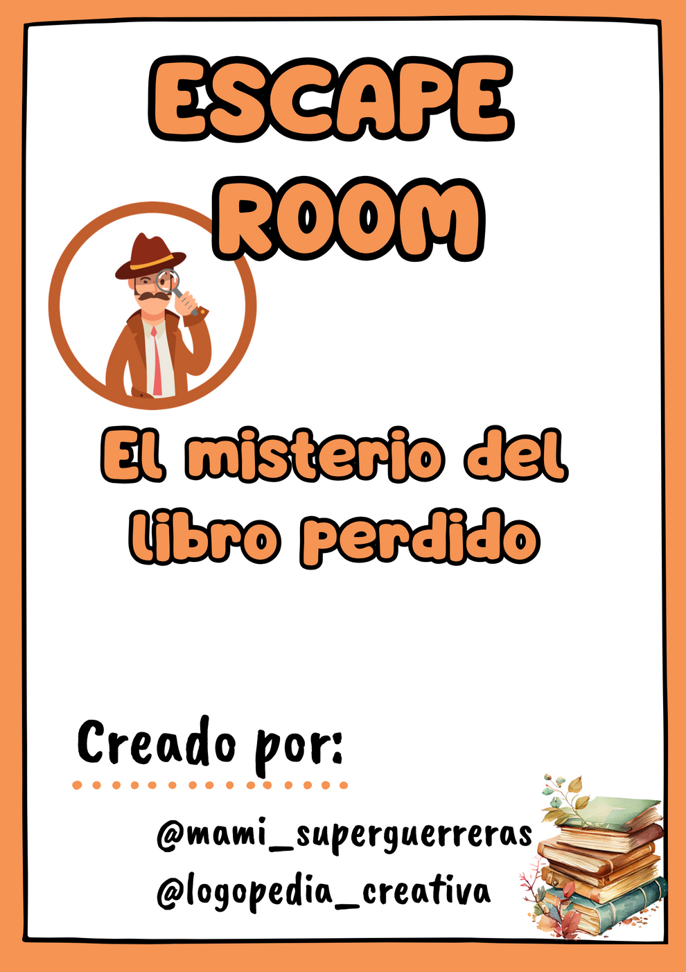 Escape room - El misterio del libro perdido – Logopedia Creativa