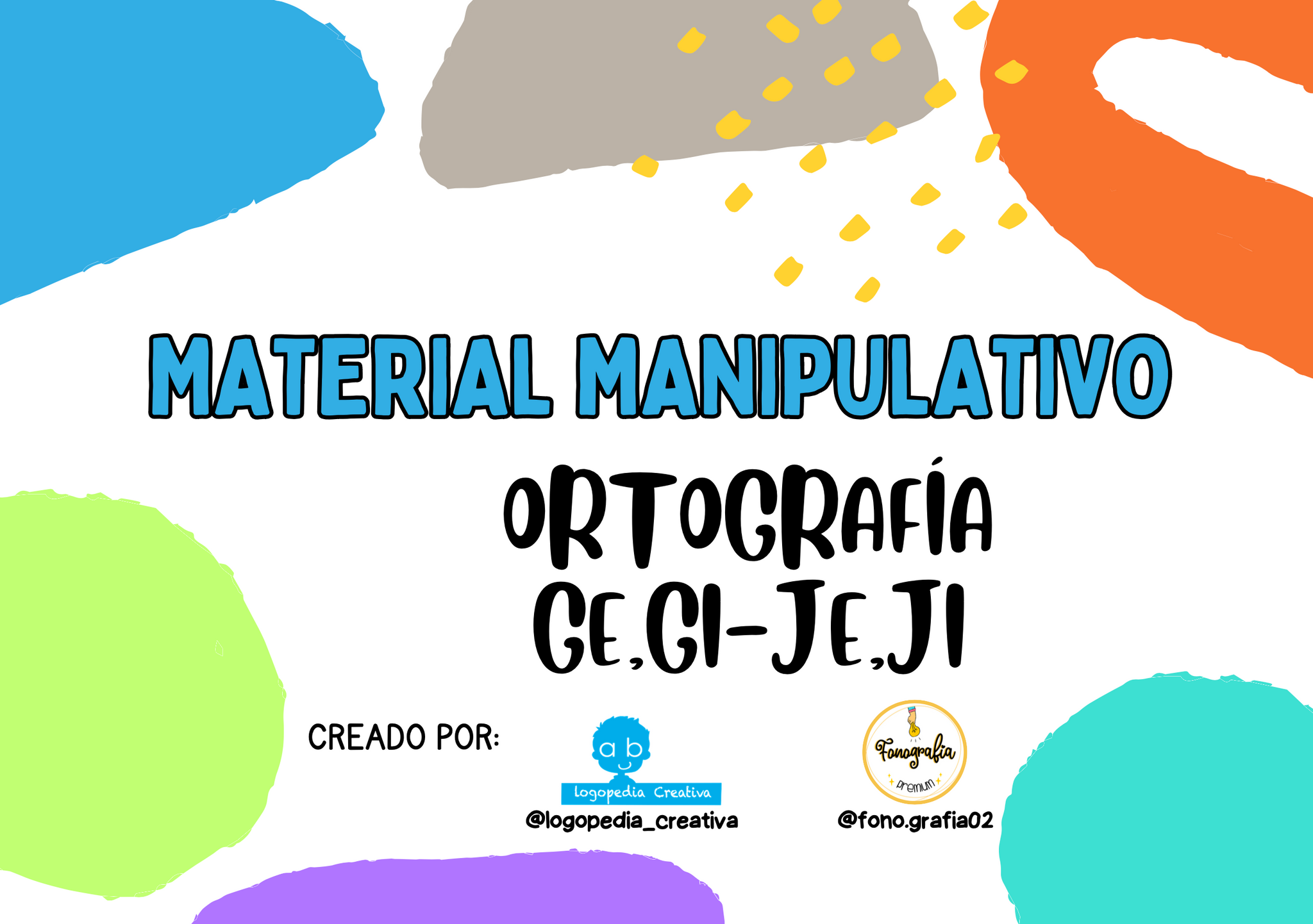 Manipulativo ortografía ge,gi - je,ji – Logopedia Creativa