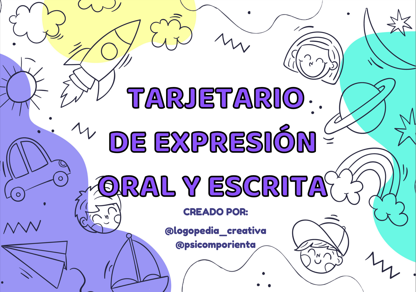 Tarjetario de expresión oral y escrita – Logopedia Creativa